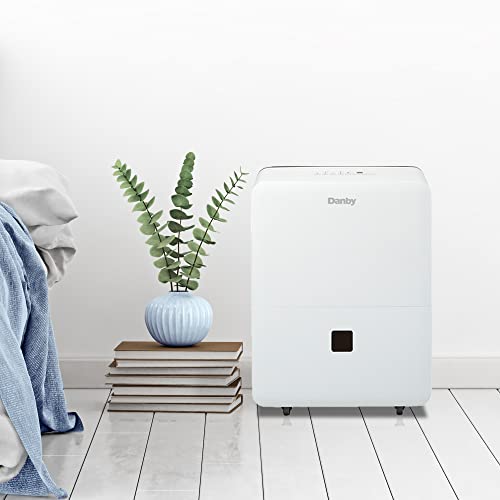 Danby DDR050BJWDB-ME 50 Pint (23.6 L) Smart Energy Star® Dehumidifier with Electronic controls with LED display in White
