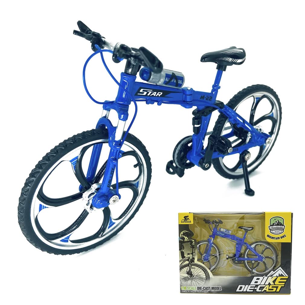 Yes Baby 1:10 Alloy Finger Mountain Bike, Toy Mountain Bike Cake Topper, Miniature Bike Model Mountain Bike Gift Bicycle Ornament Home Decoration