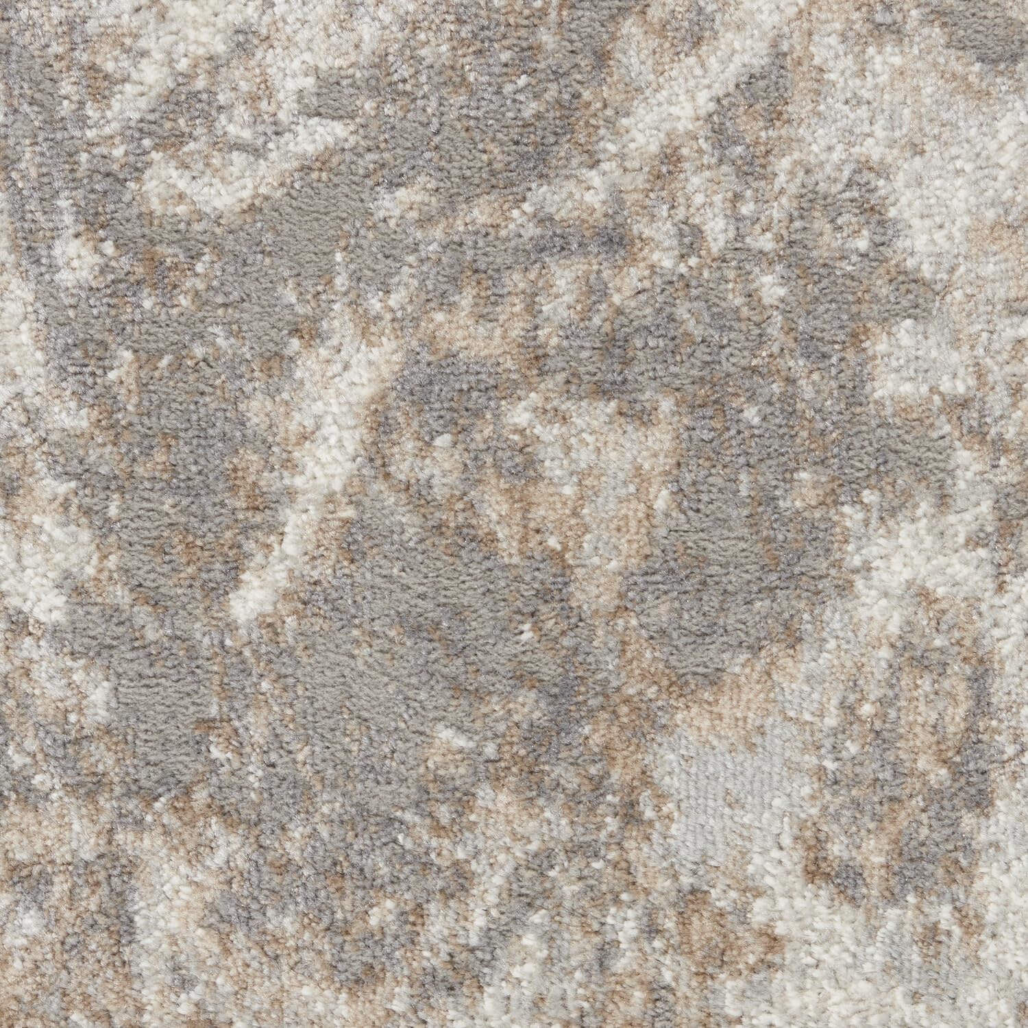 Nourison Elation Abstract Ivory Grey 9' x 12' Area -rug, Easy -cleaning, Non Shedding, Bed Room, Living Room, Dining Room, Kitchen (9x12)