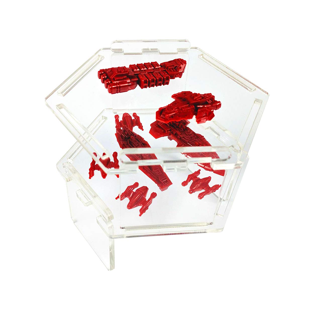 The Broken Token Fleet Stand - Twilight Imperium 4 Compatible Clear Acrylic Stands with Tabbed Feet and Slotted Tops