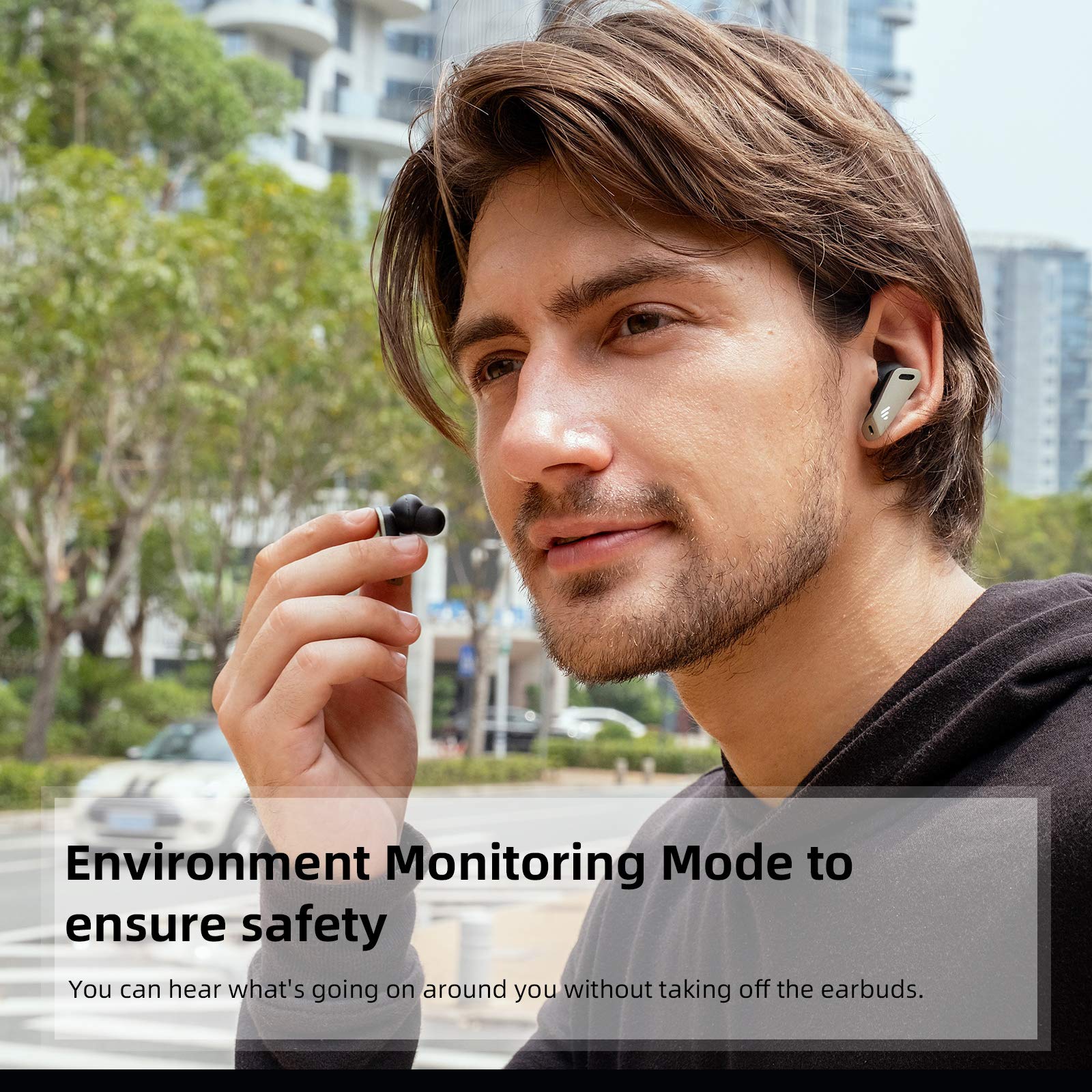 Edifier Active Noise Cancelling Wireless Earbuds TWS NB2 Bluetooth 5.0 Headphones ANC in-Ear Earbuds with Charging Case,32hrs Playback for iPhone and Android