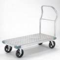 Global Industrial Platform Truck - Aluminum Diamond Deck, 60 x 30, 2400 Lb. Capacity, 8" Rubber Casters