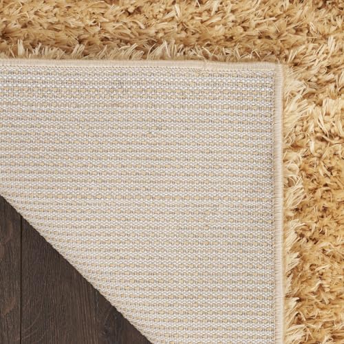 Nourison Lush Shag Modern & Contemporary Gold 7'10" x 9'10" Area -Rug, Easy -Cleaning, Non Shedding, Bed Room, Living Room, Dining Room, Kitchen (8x10)" }
