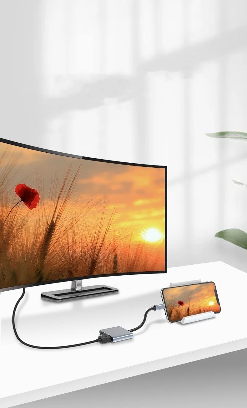 High-Definition Multi-Screen Adapter Cable Docking Station Converter Two-in-one (Size : DP+Mini DP)