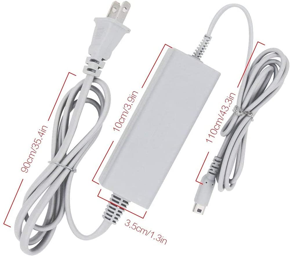 Wii-U Gamepad Charger Cord, TFSeven AC Power Adapter Charger Wiiu Charging Cable Power Supply Cord for Nintendo Wii U Gamepad Remote Controller