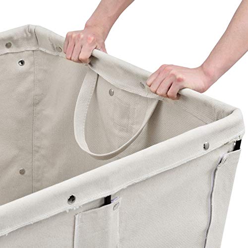 Global Industrial 16 Bushel, Canvas Basket Bulk Truck, Unassembled, 40" D x 28" W x 35" H