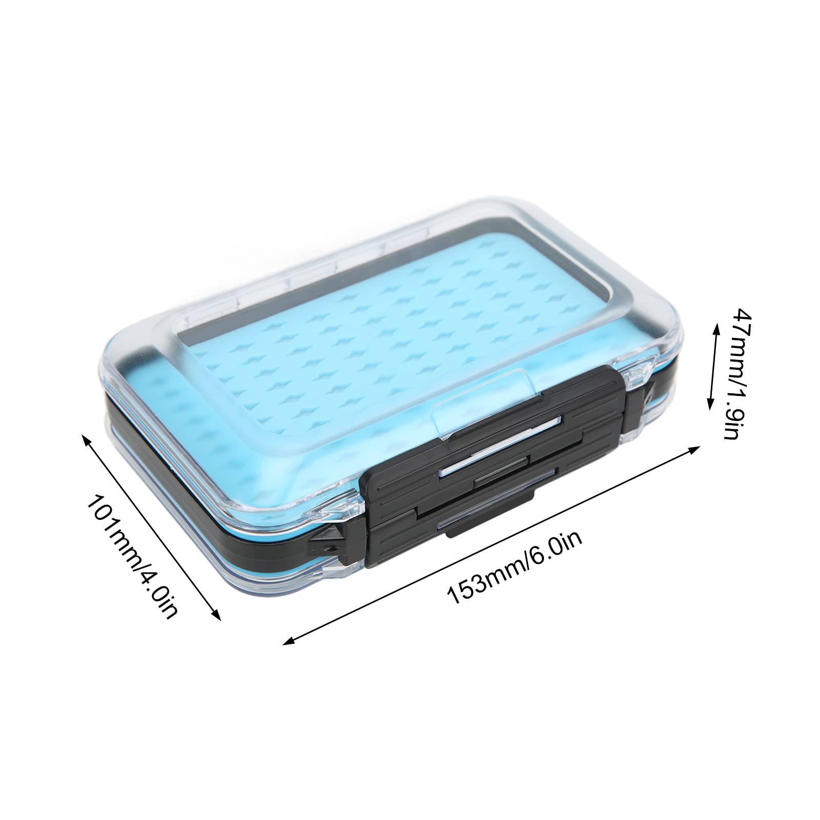Fishing Accessories and Tools Kit Fishing Box Transparent Double Sided Portable ABS Impact Resistant Waterproof Silicone Lure Tackle Box