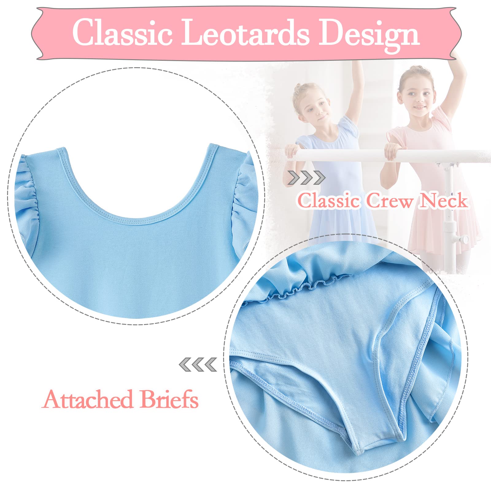 Dance Leotard for Girls Leotards for Toddlers Size 5 Blue Ballet Dress Clothes With Tutu for Dance Class
