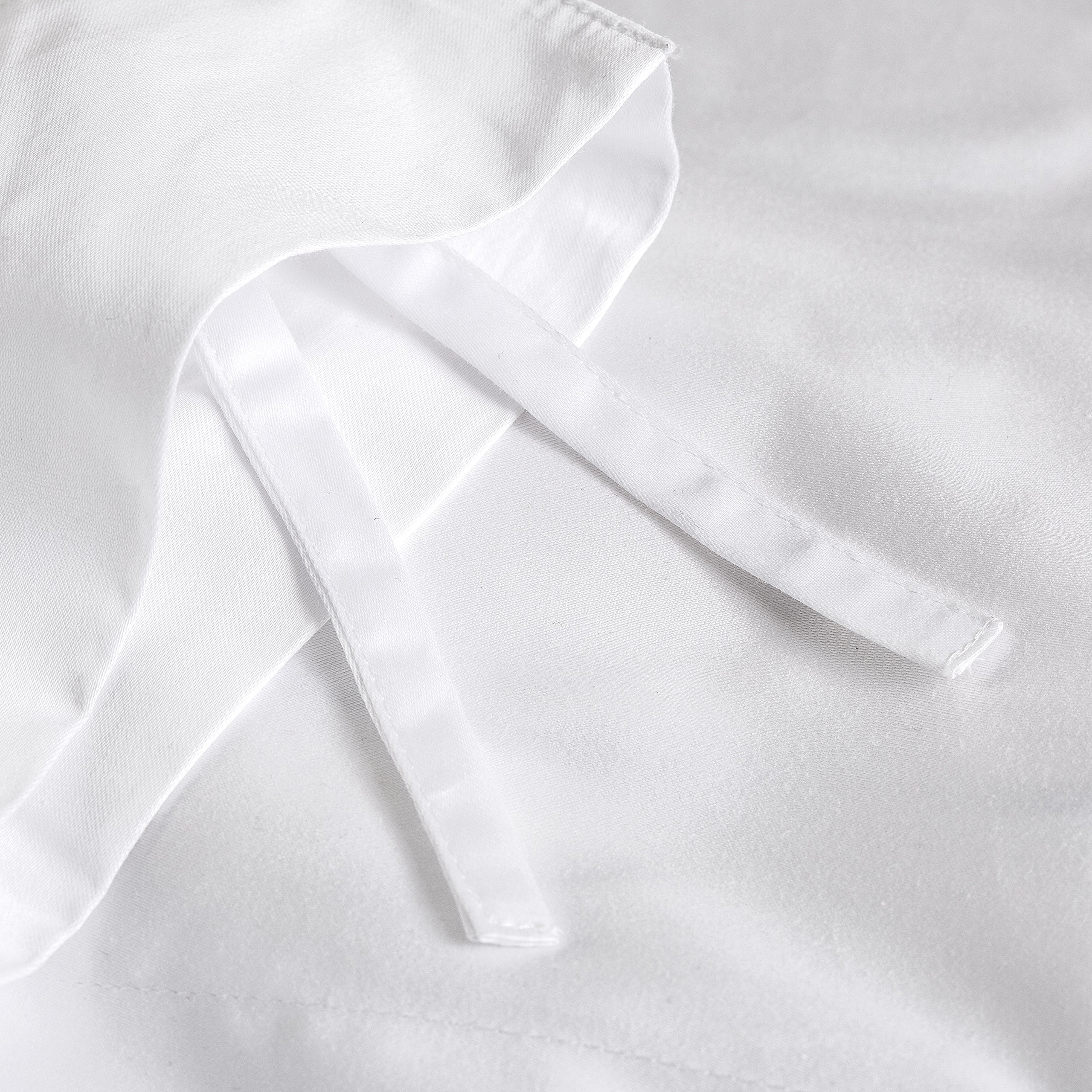 Peru Pima, Duvet Cover Set with 3 Pieces, 415 Thread Count, Percale, 100% Peruvian Pima Cotton, Full/Queen Size, White Solid Color