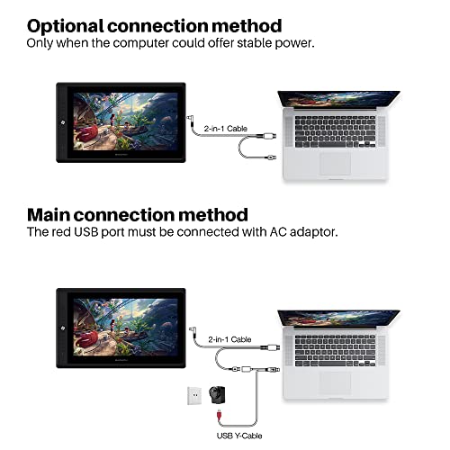 GAOMON PD156PRO 15.6 Inch Pen Display 125% sRGB Full-Laminated Drawing Tablet with Screen with 10 Express Keys Professional Graphic Drawing Monitor with Gifted Adjustable Stand Black