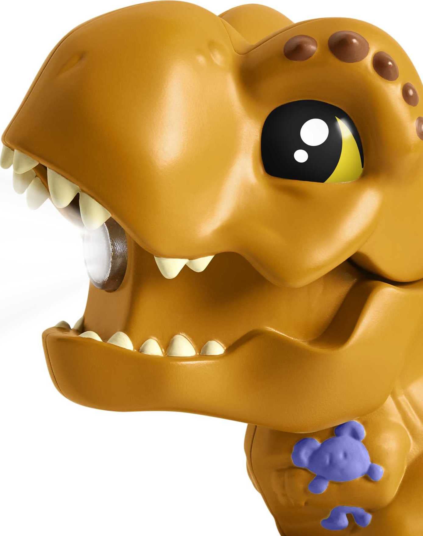 Fisher-Price Jurassic World Explorers Dinosaur Toy with Light and Sounds, Roarin’ T. Rex Light for Preschool Kids Age 3+ Years