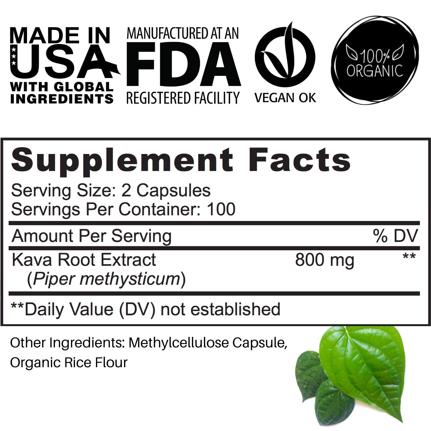 Dandy Decor by Ko & Co Oculus Organics Kava Kava Capsules (200 Capsules / 800mg Serving) | Kava Kava Supplement | Kava Kava Root Extract | Kava Tea | Stress Supplements |…