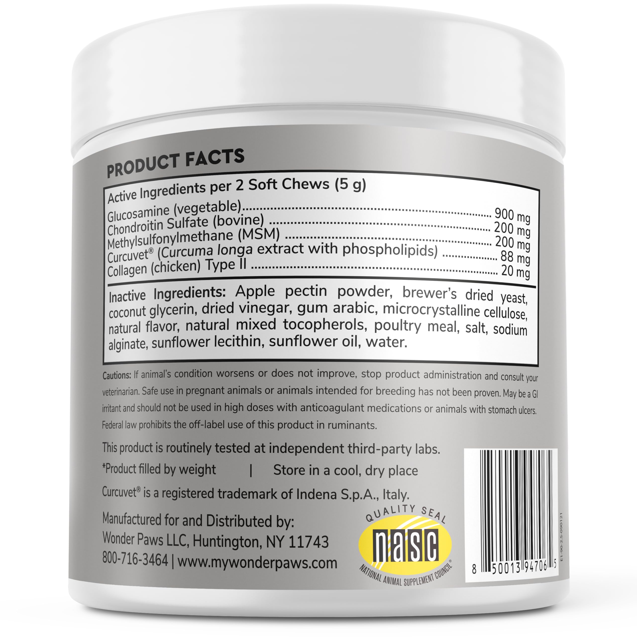 WONDER PAWS Hip and Joint Supplement for Dogs - Glucosamine for Dogs, Chondroitin for Joints, Mobility for Pets β Hip & Joint Chews β Turmeric, Collagen & MSM β Hips, Bones & Cartilage β 90 Soft Chews