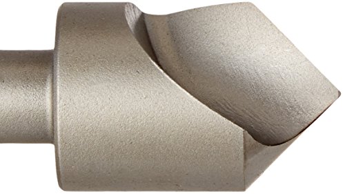 KEO 53109 High-Speed Steel Single-End Countersink, Uncoated (Bright) Finish, Single Flute, 90 Degree Point Angle, Round Shank, 1/2" Shank Diameter, 1" Body Diameter