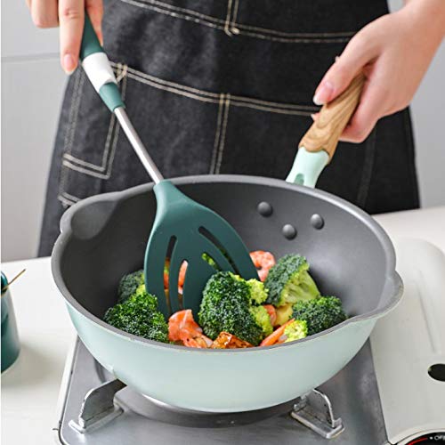 DCOT 4 Pcs New Silicone Kitchenware Non-Stick Kitchen Cooking Utensils Design Stainless Steel Handle Kitchenware Sets
