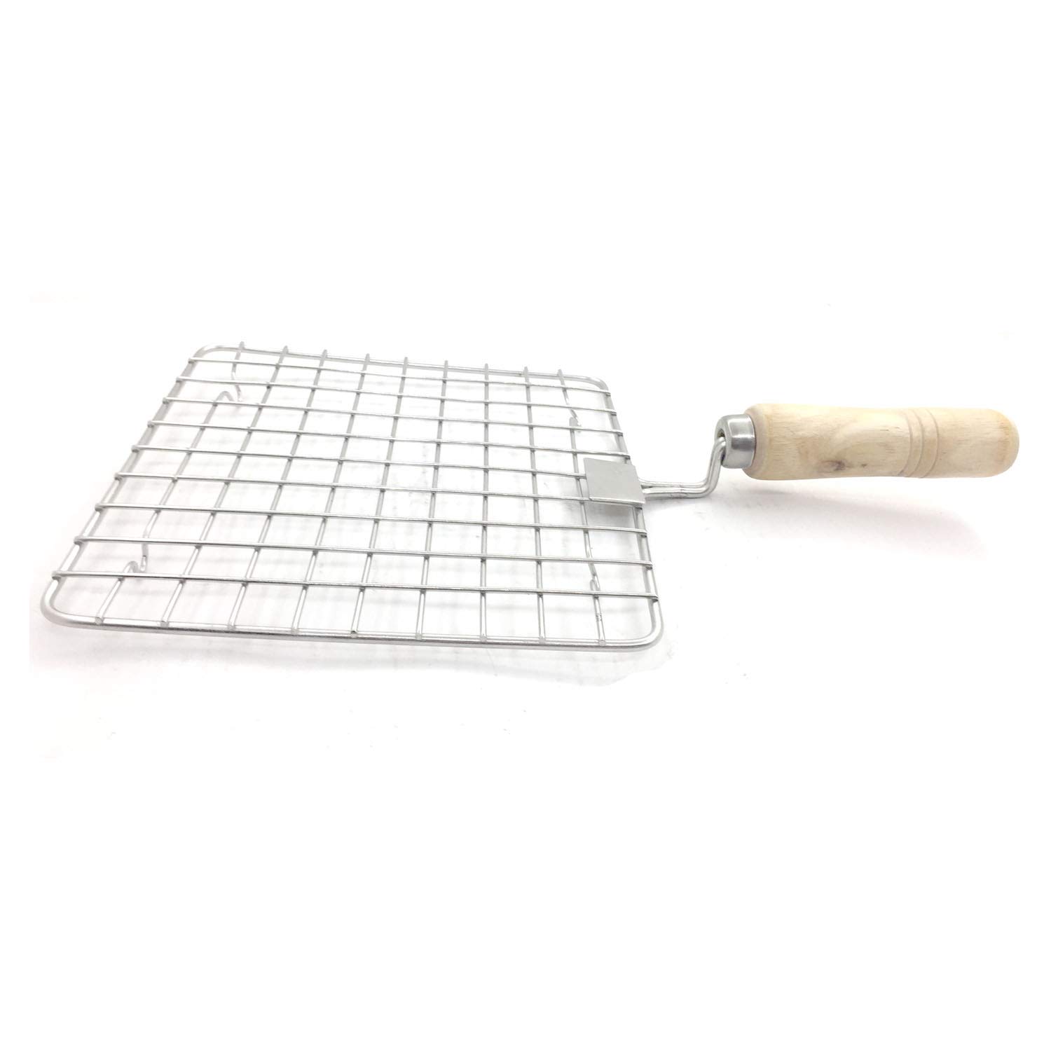 Sriyug Papad Jali Stainless Steel Wire Roaster Rack Papad Jali With Wooden Handle Roasting Net Roast Grill Chapati Toast Roti Papad And More...