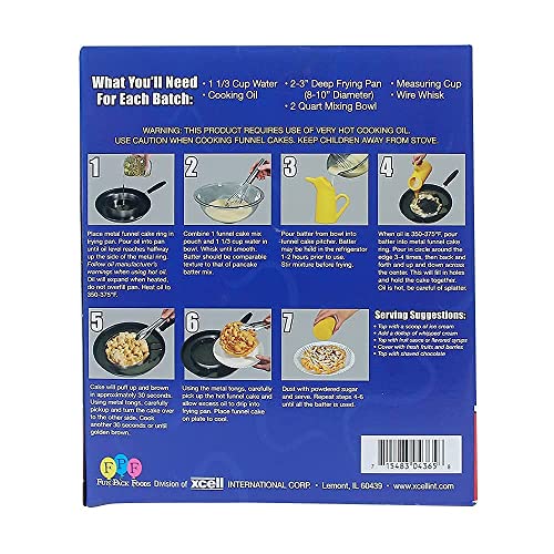 Funnel Cake Kit Deluxe Bundle- Includes Funnel Cake Mix, Ring, Dredge, and 1lb Confections Sugar - Funnel Cake Maker Machine - Carnival Food Makers