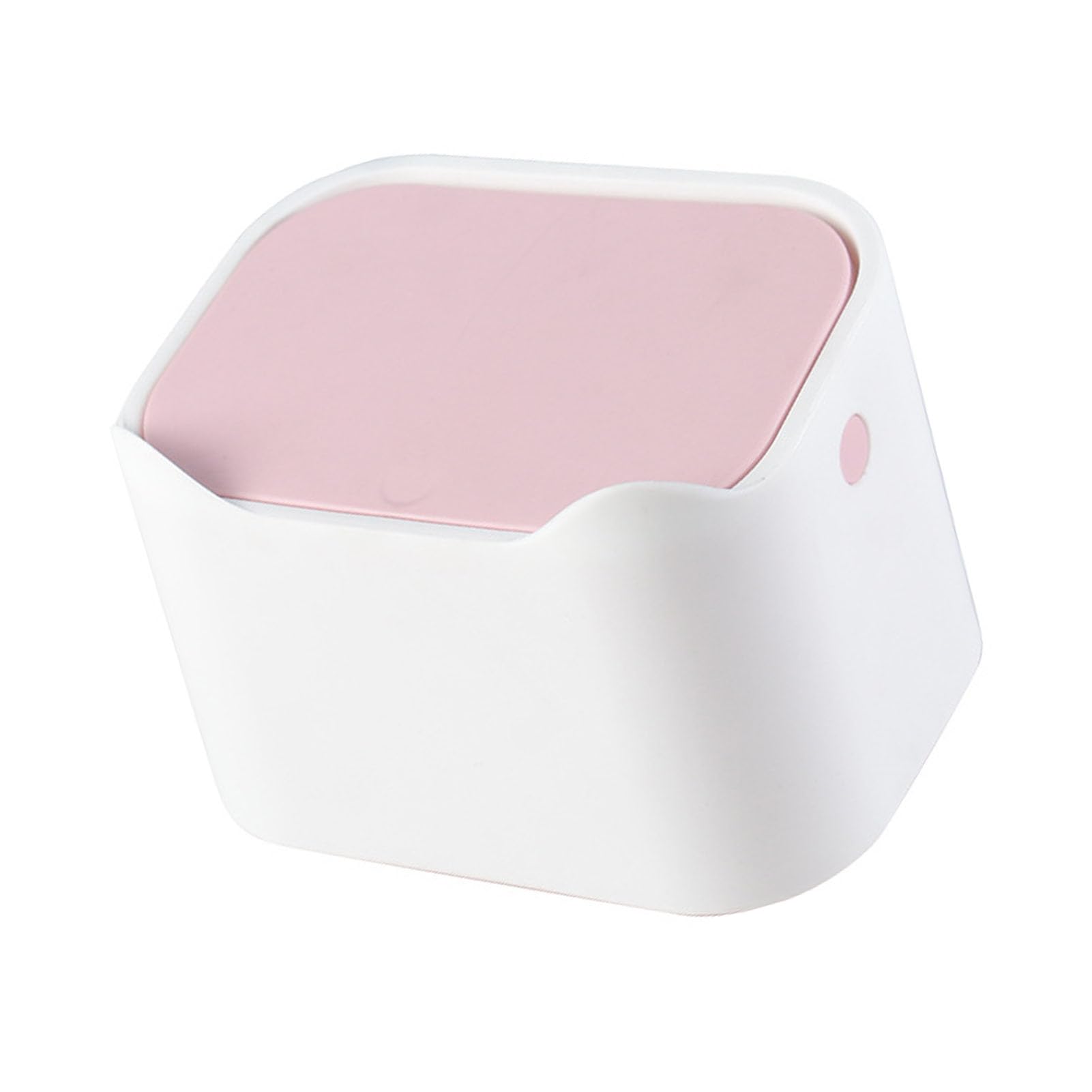 HarmonyBliss Desktop Trash Can Detachable Portable Small Table Waste Bin with Lid for Bedroom Living Room Office