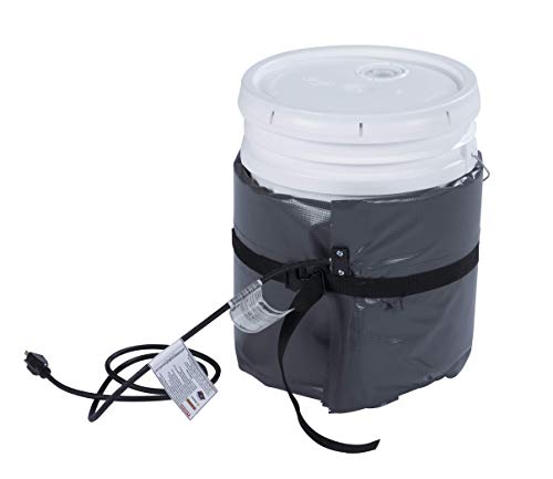 Powerblanket BB05GV Bee Blanket Honey Heater, 5 gal Pail Heater with Cutout for Gate Valve, Charcoal Gray