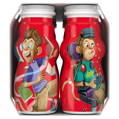 Danimals Smoothie Strawberry Explosion and Banana Split Dairy Drink Multi-Pack, Easy Snacks for Kids, 12 Ct, 3.1 OZ Smoothie Bottles