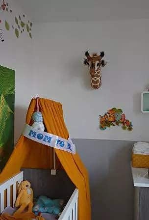 WOKI Jungle Forest Giraffe Stuffed AnimalsWall Mount Giraffe Wall Decoration Girls Room Decor Doll Head Wall Hanging Baby Birthday Gifts Stuffed Animals