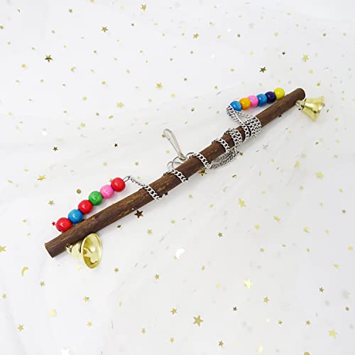 Honbay Hens Swing Chicken Toy Wooden Handmade Bird Swing Bird Toy for Large Bird Parrot Hens Cock Macaw