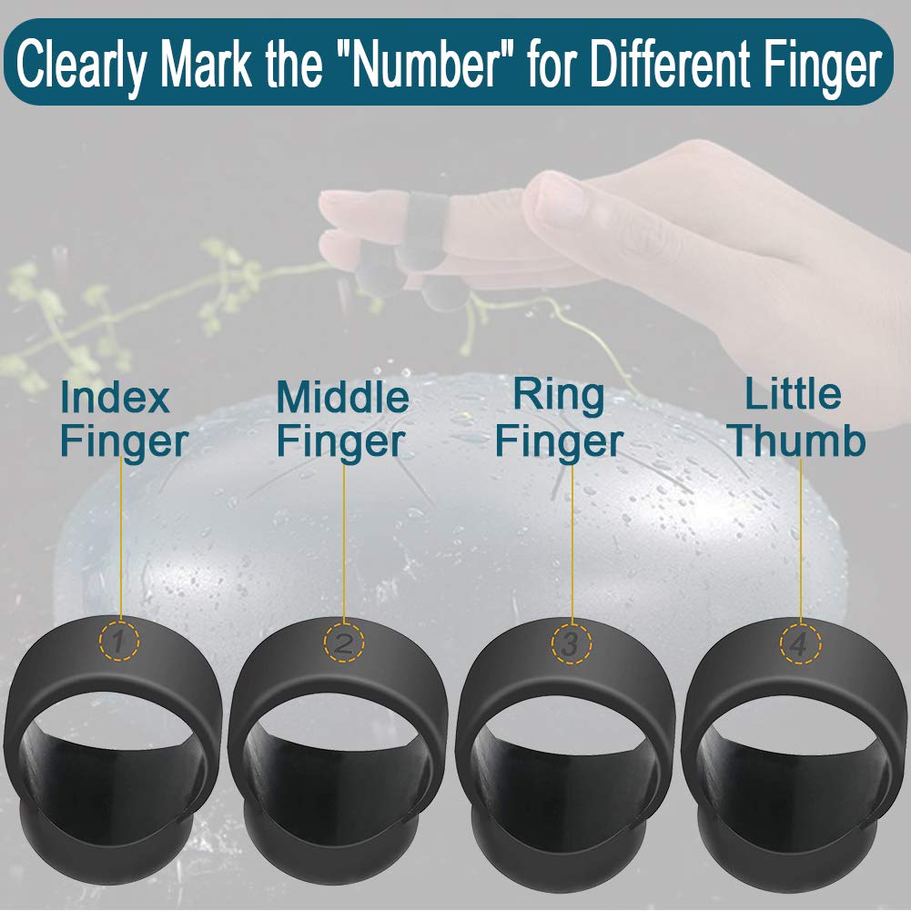 Yowin Steel Tongue Drum Finger Picks, Silicone Rubber Knocking Finger Sleeves Handpan Percussion Instrument (8 Pcs)