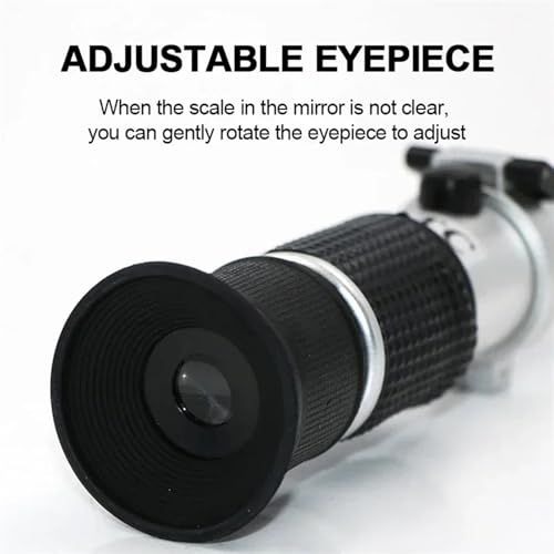 KYKYK Refractometer, 4 in 1 ATC Detector Handheld Electrolyte Hydrometer Refractometer Car Urea Fluid Tester Battery Freezing Automotive Antifreeze for Fruit, Homebrewing, Juice, Vegetables