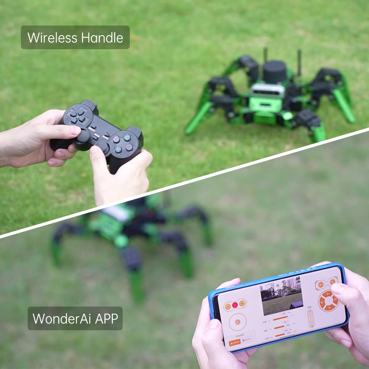 HIWONDER JetHexa Hexapod Robot Kit for Jetson Nano monocular Camera, G4 Lidar and Lidar Mapping Navigation ROS AI Robot Kit (Standard Kit)
