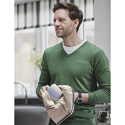 GREVY Cotton Oven Mitts with Silicone Grip Pot Holder Terry Washcloths Basic Kitchen Line Set(6 Pack)