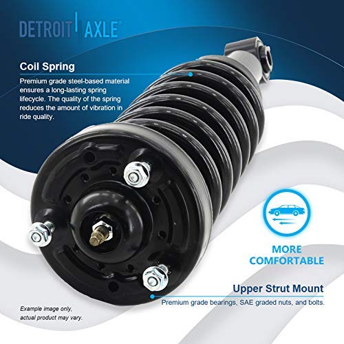 Detroit Axle - 6pc Struts Shocks Kit for 4WD 2009-2013 Ford F-150 (Excludes Raptor) Front Ready Struts with Coil Spring Sway Bar Links + Rear Shock Absorbers 2010 2011 2012 Replacement Suspension