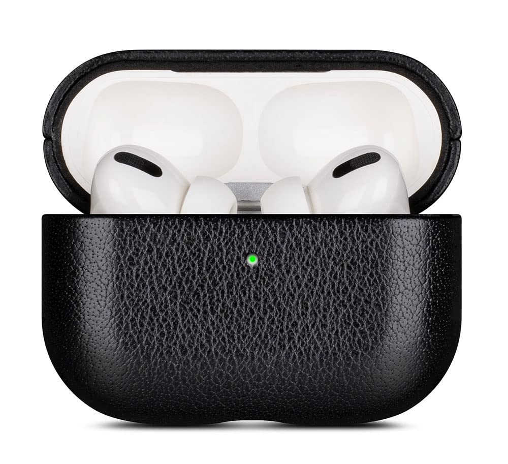 Haobobro Handcrafted for AirPods Pro 2 Leather Case Cover | Not for AirPods Pro (1st Gen) - Top Grain Leather AirPods Pro 2nd Generation Case | Soft Microfiber Cloth Lining Cushion - Brown