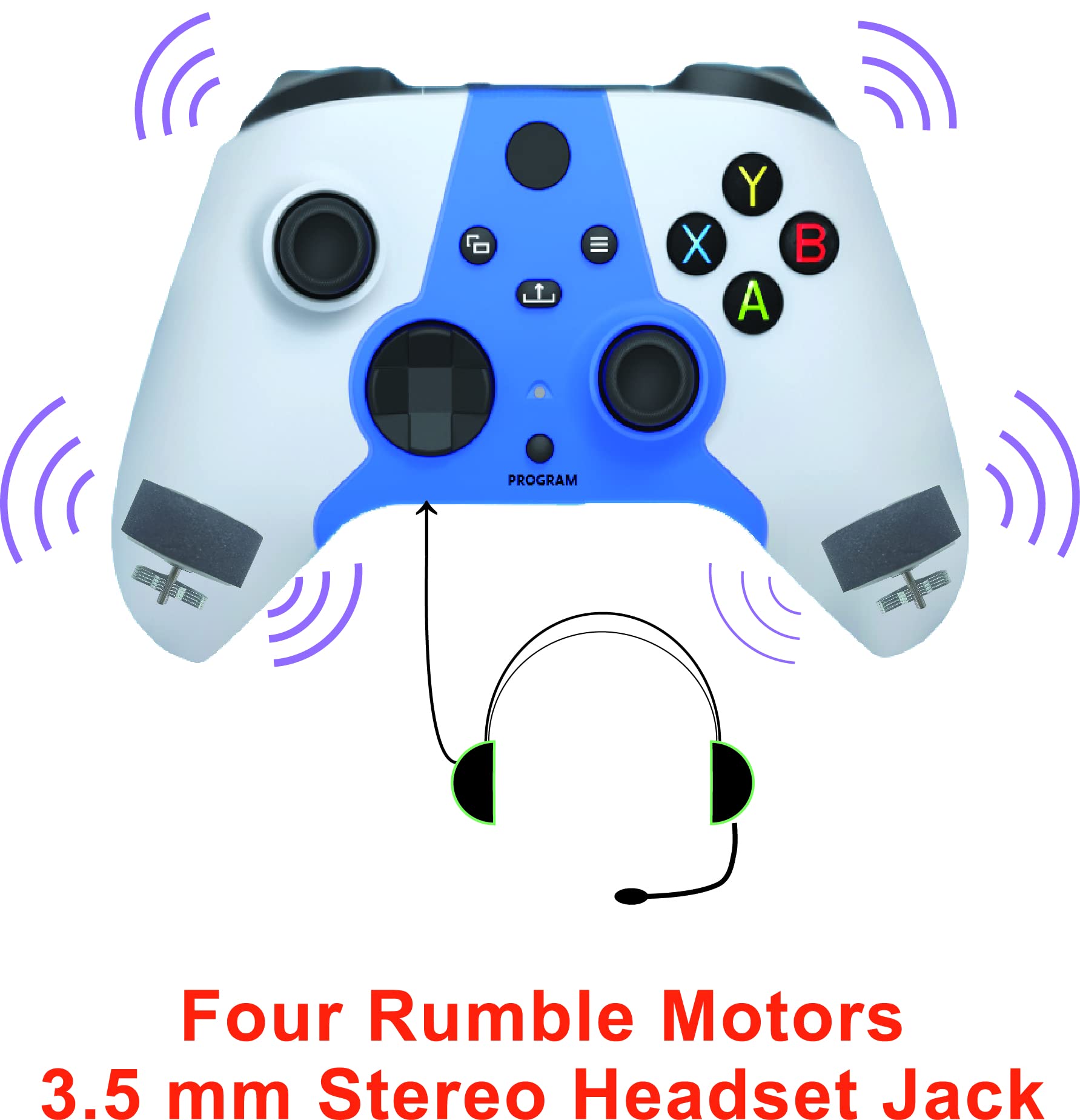 Enhanced Wireless Controller for Xbox Series X|S,Video game controller With 4 Remappable Buttons, 4 Motor Vibration, 3.5mm Stereo Headset Jack, Compatible with Xbox One, PC/Laptop Windows10--Blue