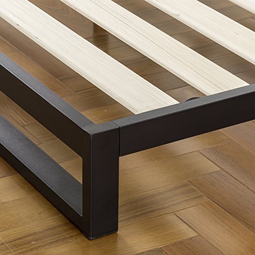 ZINUS 7 Inch Trisha Low Profile Platforma Bed Frame Mattress Foundation with Tufted Headboard, Box Spring Optional, Wood Slat Support, King, Grey