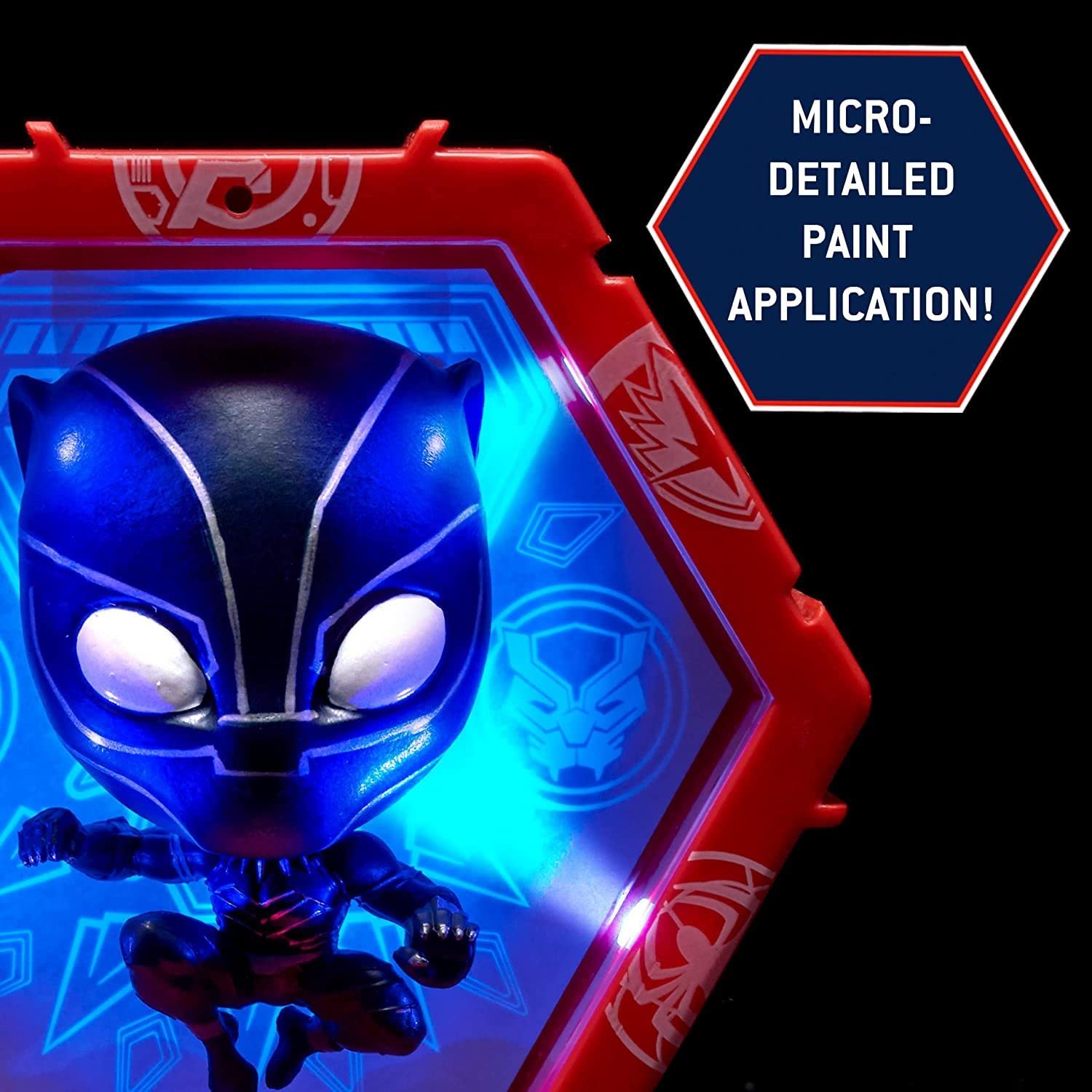 WOW! PODS Avengers Collection - Wakanda Forever Black Panther | Superhero Light-Up Bobble-Head Figure | Official Marvel Collectable Toys & Gifts,4 inches