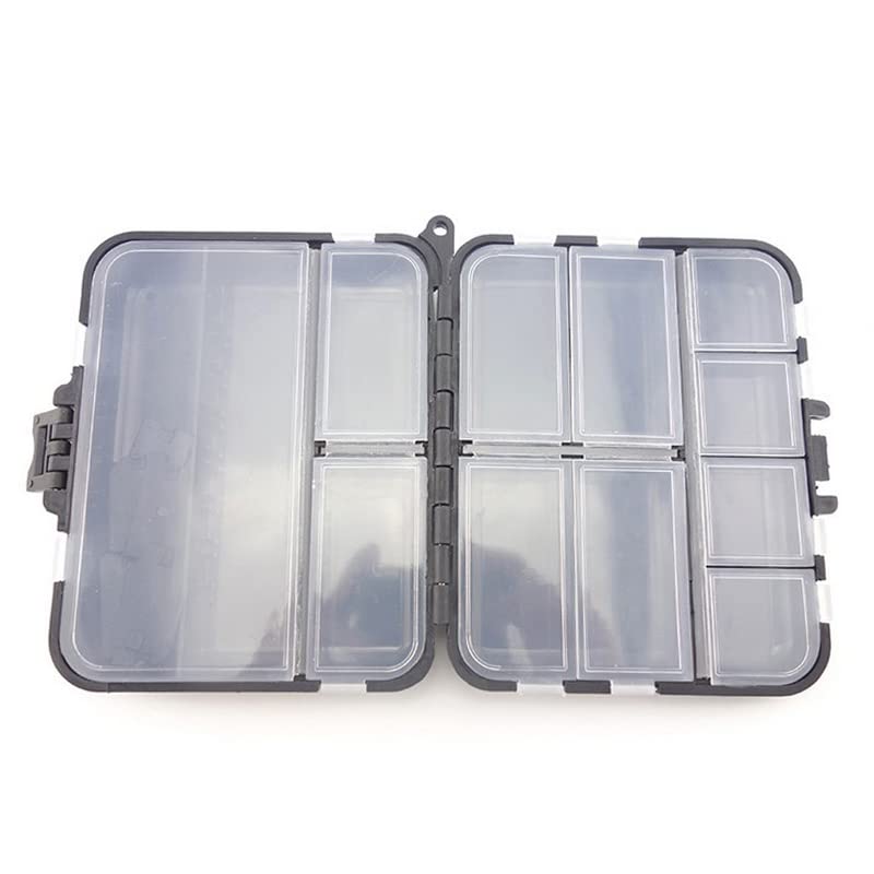 Fishing Tackle Boxes Black Small Fishing Tool Box 26 Compartments Fish Tackle Box Tackle Spoon Hooks Lure Tackle Case Fishing Accessories Storage (Color : W)
