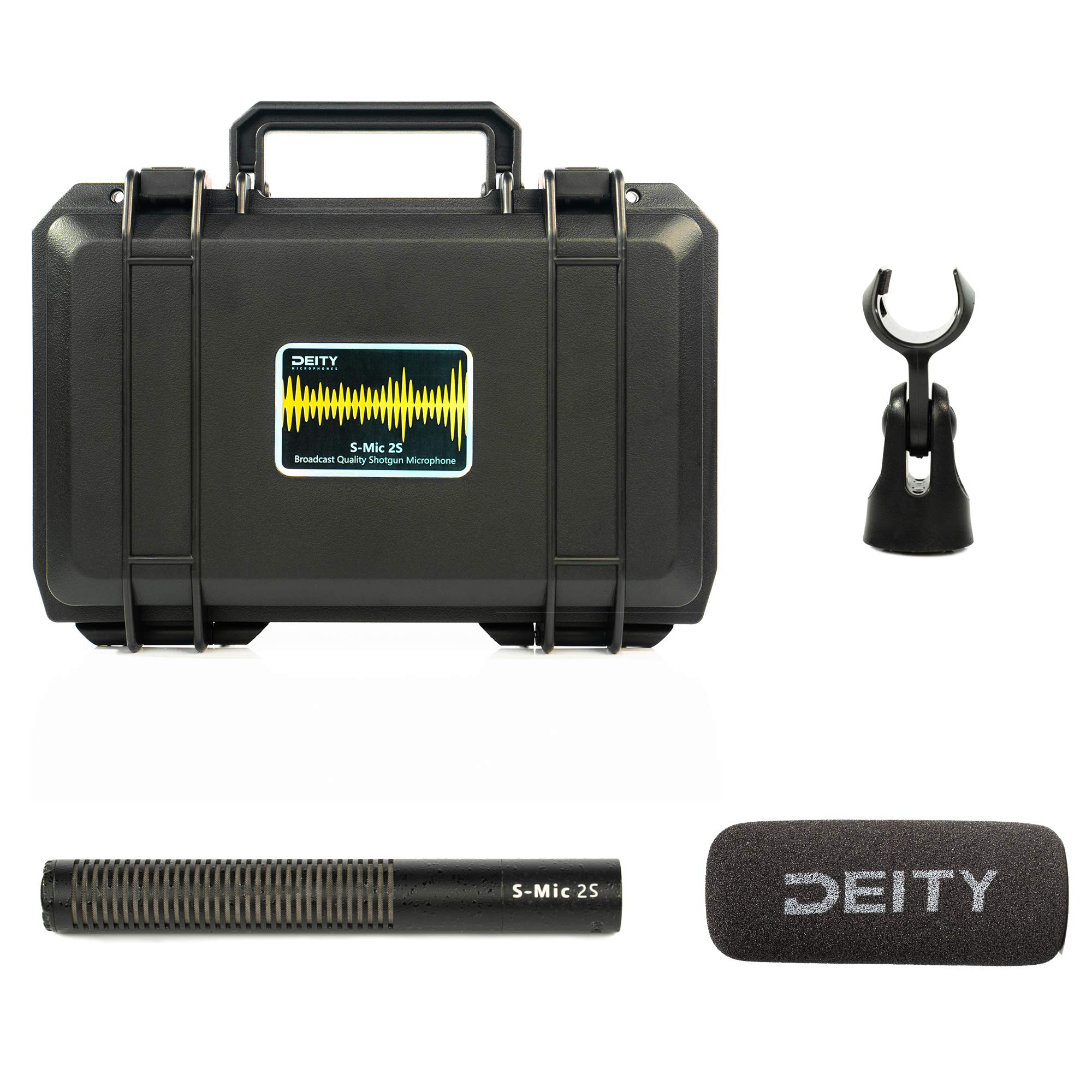 Deity S-Mic 2S Shotgun Microphone, Ultra Low Off-Axis Coloration, Low Inherent Self-Noise, Water Resistant, RF-Interference Proof, 24V/48V Phantom Powering, Super Cardioid Pickup Pattern, Only 3oz
