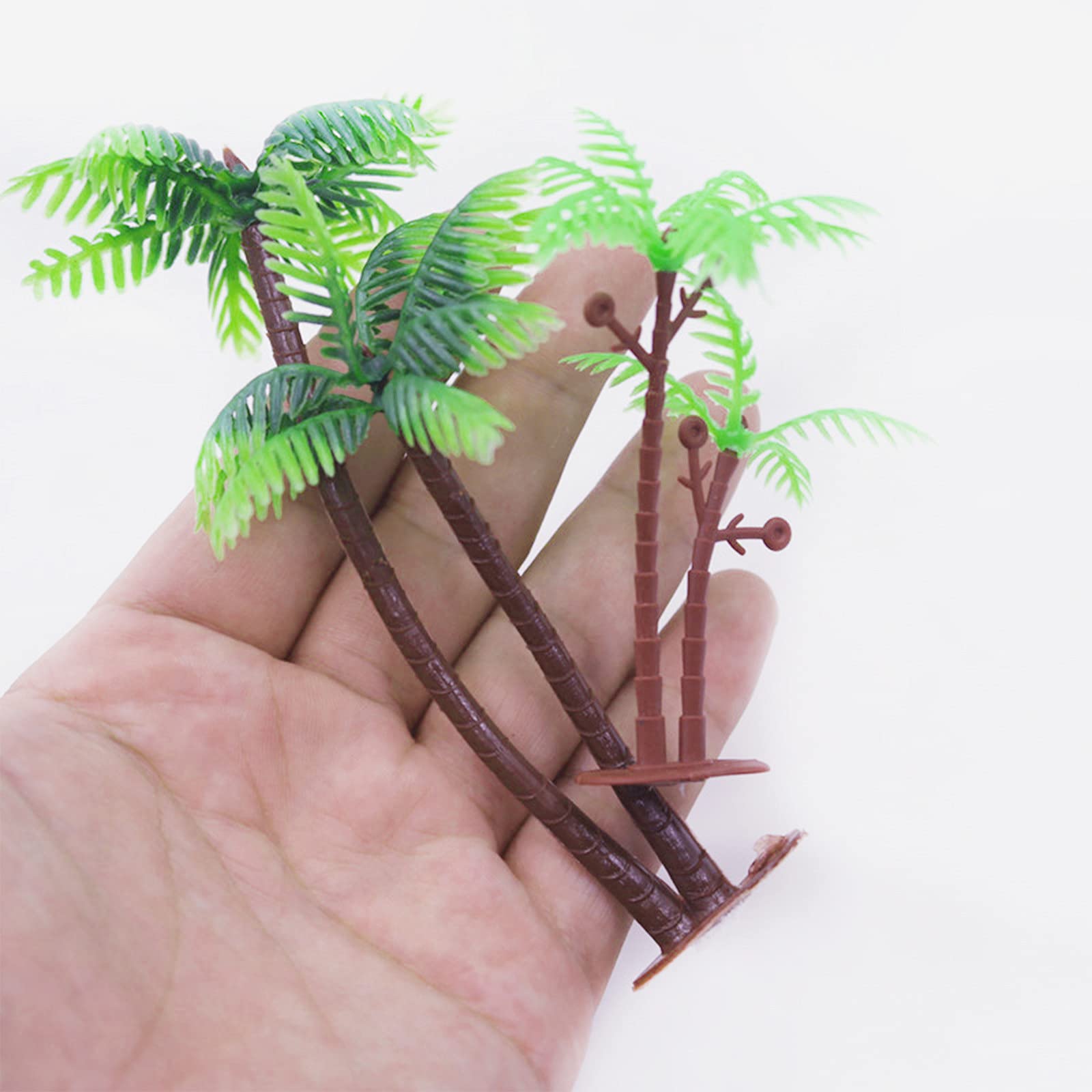 XHBTS 30 Pcs Coconut Palm Model Trees/Cake Topper - Charming Cupcake Topper Scenery Model Scenery Model for Cake Decorations or Building Model Landscape