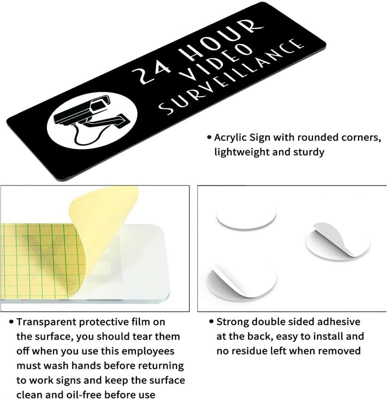jayudmzi All Quality Standard Exit Wall or Door Sign | Durable Plastic and Easy Installation | Double-Sided Foam Adhesive Tape - Plastic Sign 3"x8"inch White