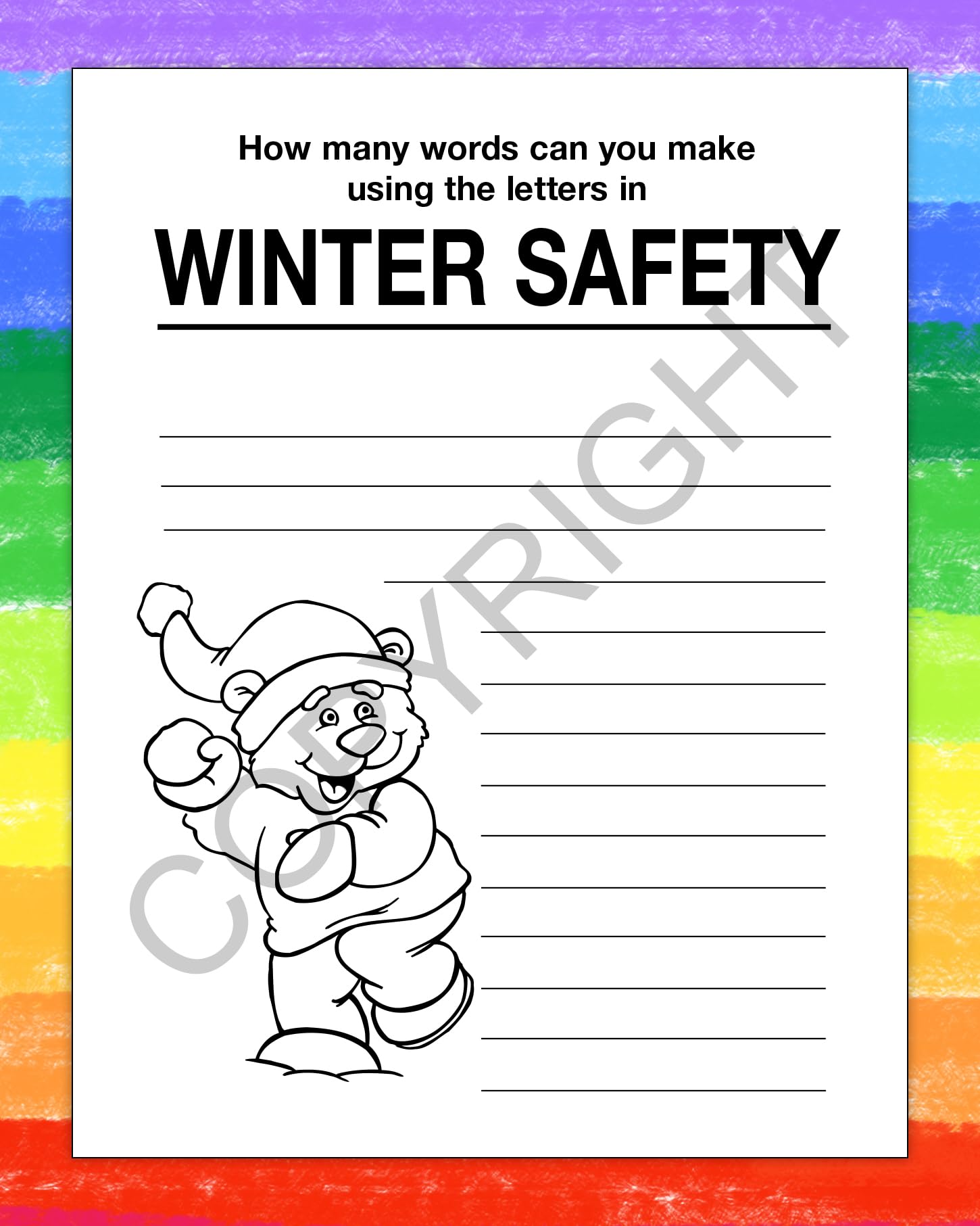 ZOCO - Make Winters & Holidays Safe - Coloring Books (25 Bulk Pack, Without Crayons) - Stocking Stuffers, Toys, Holiday, Christmas Party Favors, Puzzles, Word Search, Activities for Kids