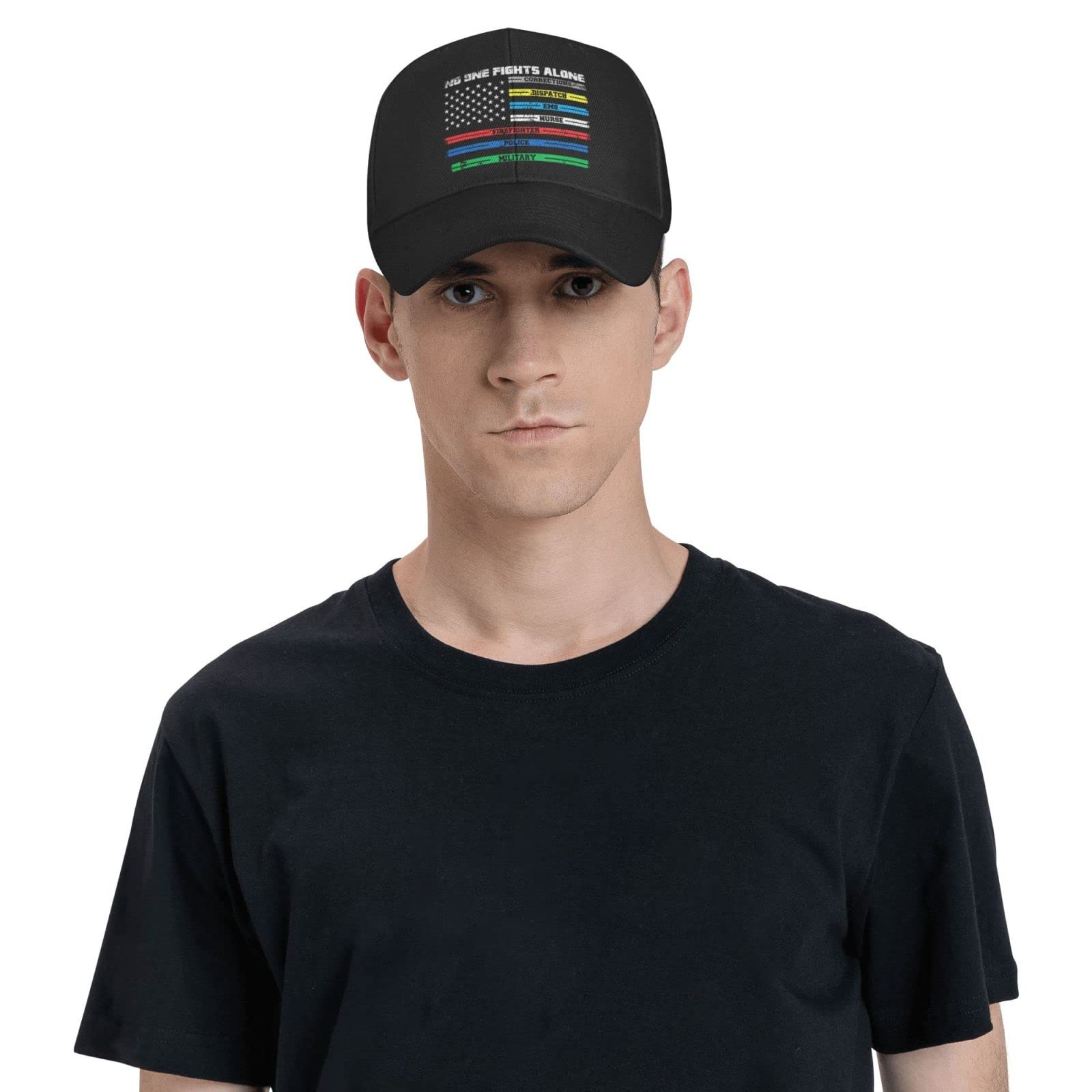 Gift for First Responders USA Flag Baseball Cap Adjustable Low Profile Golf Dad Hat for Men Women