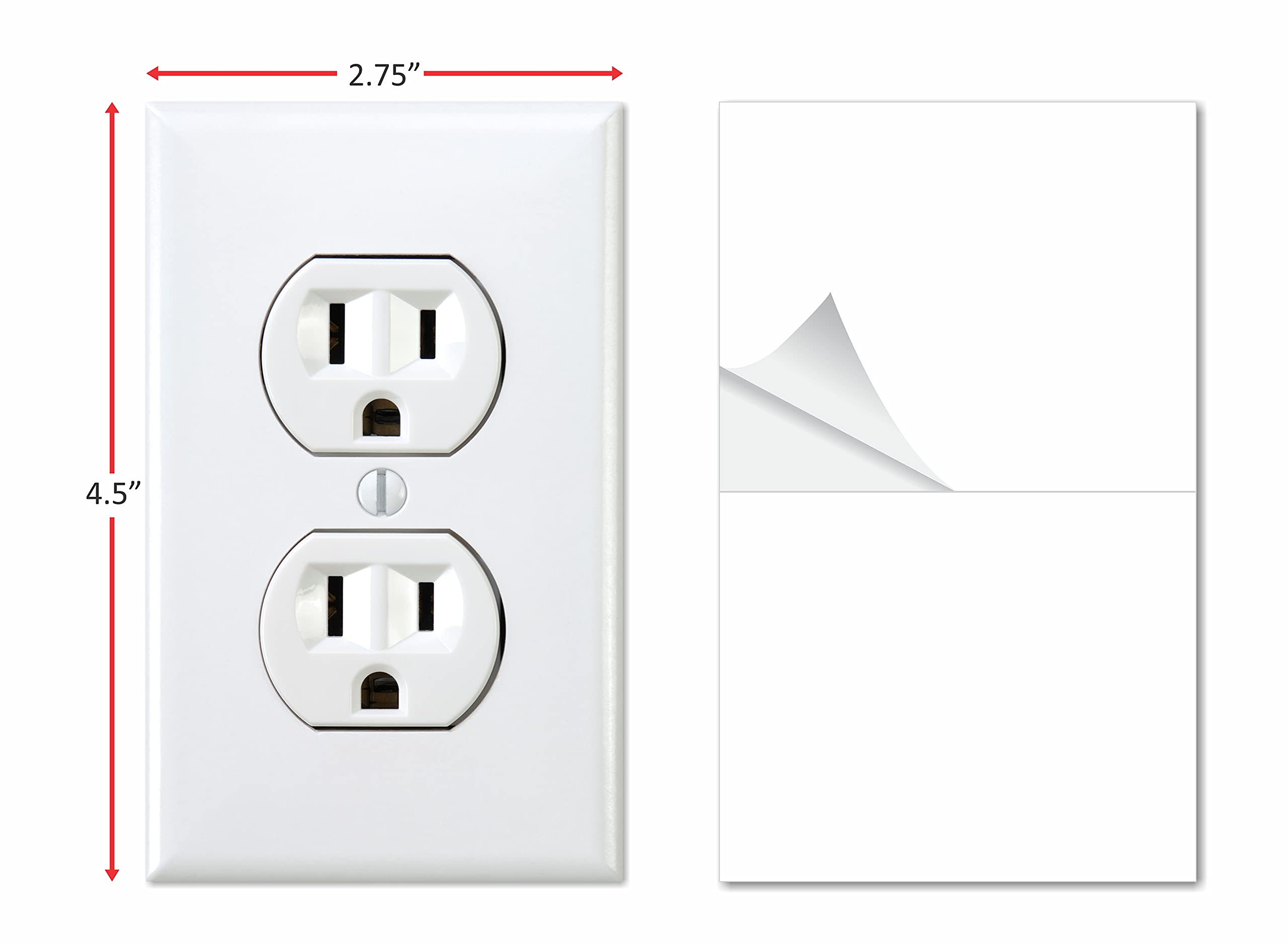 Pretend Electrical Outlet Sticker, Hilariously Funny Joke Power Outlet Decals, Wall Outlet Decal Gag is Great for Office Prank, Includes 10 Plug in Socket Stickers
