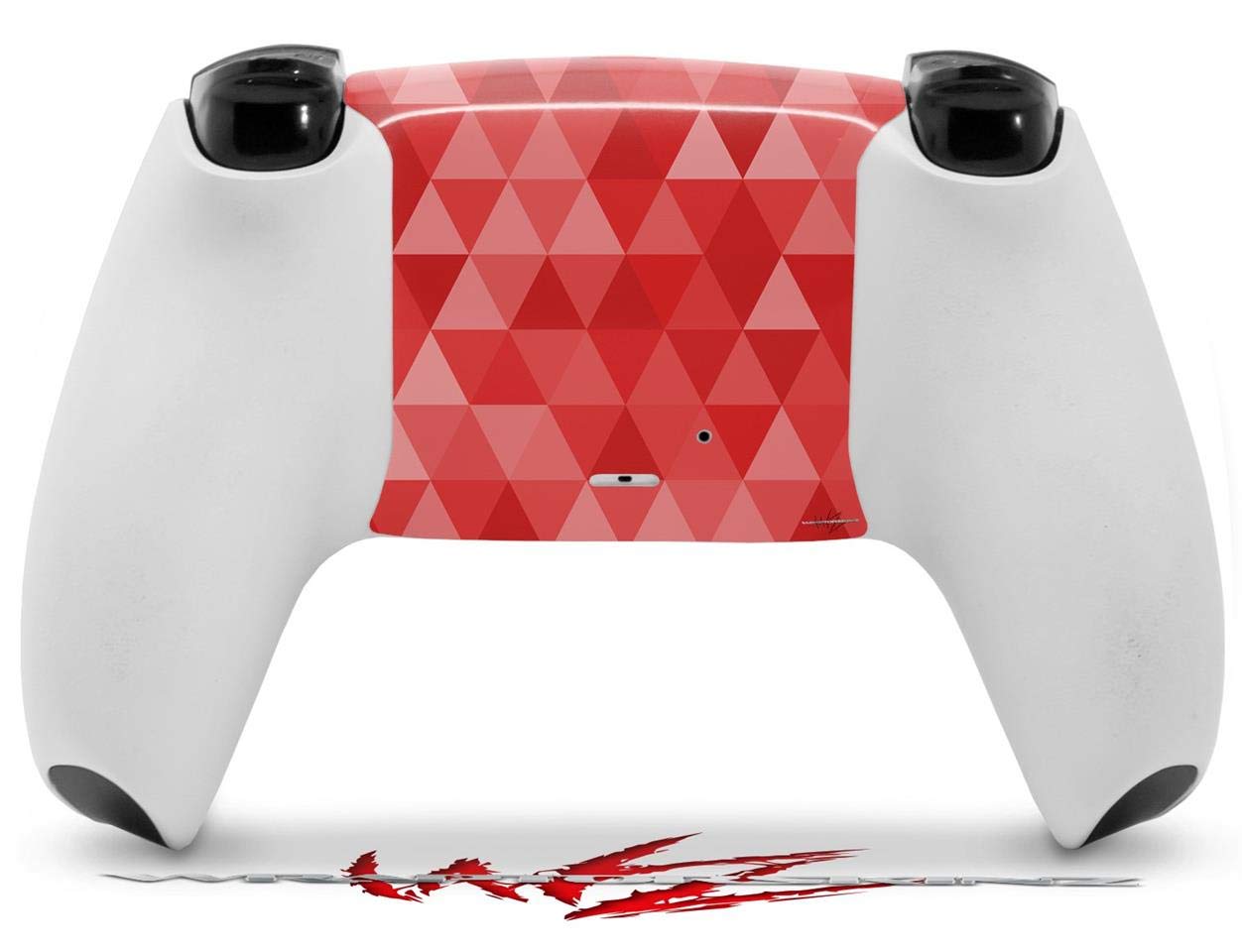 WraptorSkinz Skin Wrap compatible with Sony PS5 DualSense Controller Triangle Mosaic Red (CONTROLLER NOT INCLUDED)