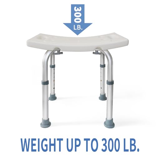 DEZOON Shower Chair for Elderly-with Shower Handle-Shower Seat for Inside Shower Tool-Free Shower Stool Small with 6 Adjustable Heights Bathtub Chairs for Disabled,Seniors