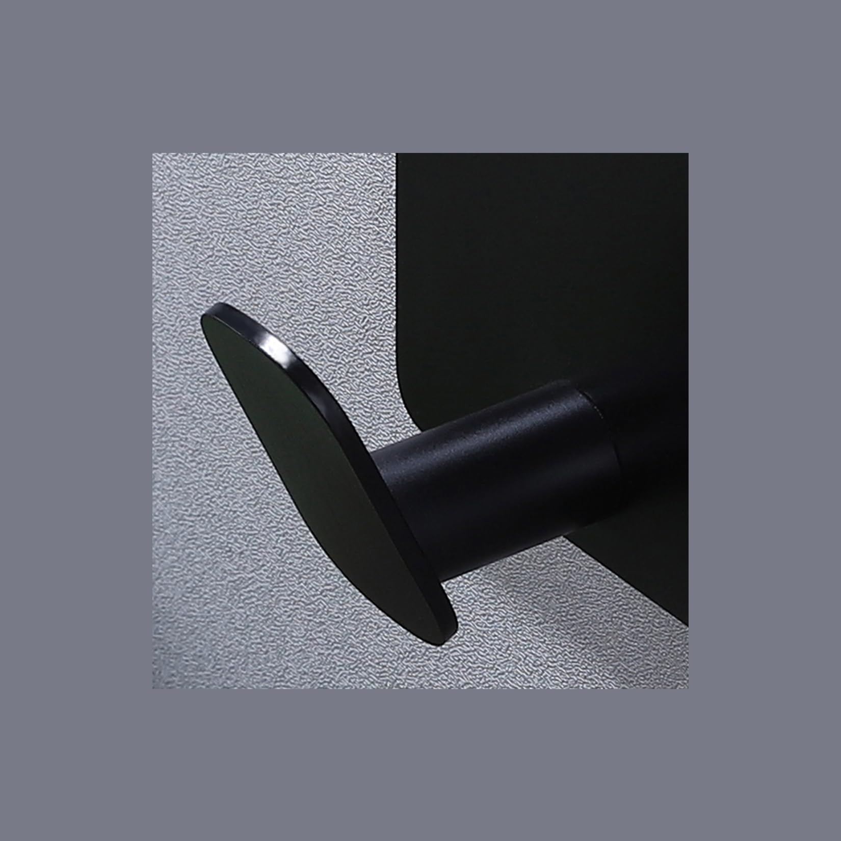 DELITON 8 Pack Adhesive Towel Hooks - Bathroom Towel Hooks/Wall Hooks for Hanging Coat Robe Stick on Bathroom or Kitchen Matte Black Stainless Steel
