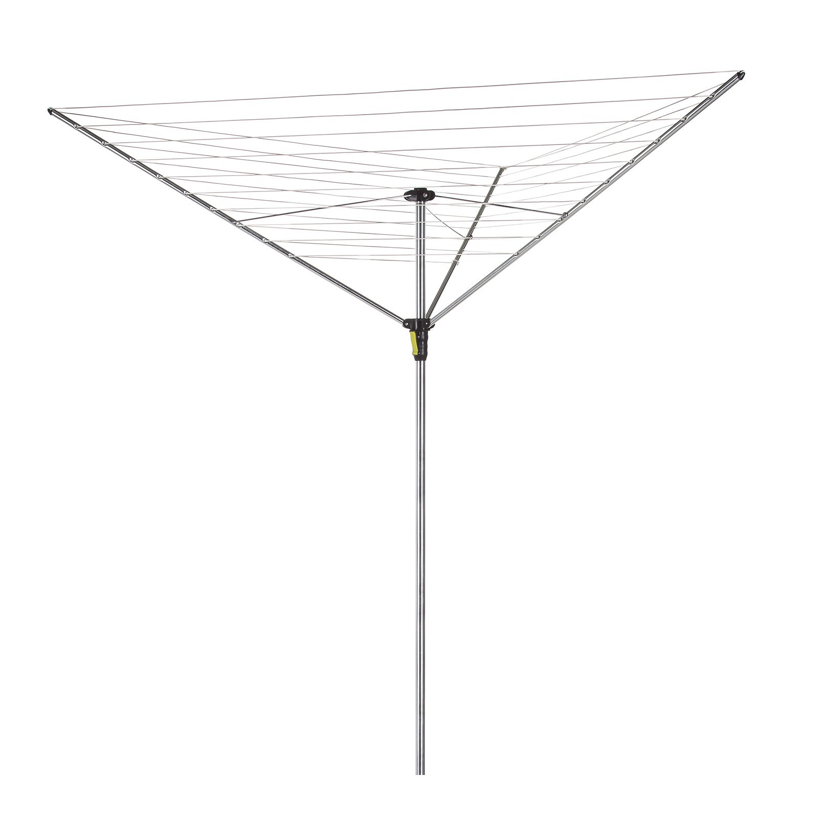 Minky Easy Breeze 115 Ft. Round 3 Arm Rotary Clothesline, Umbrella Drying Rack for Laundry, Easy Operation, Silver