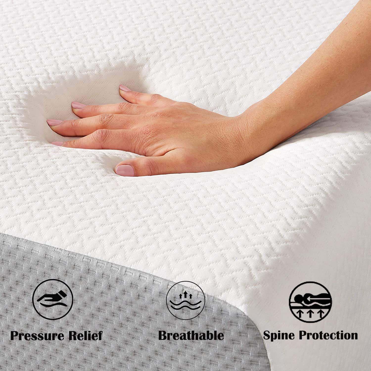 Memory Foam Mattress, Soft Plush Feel, 8 Inch, Twin