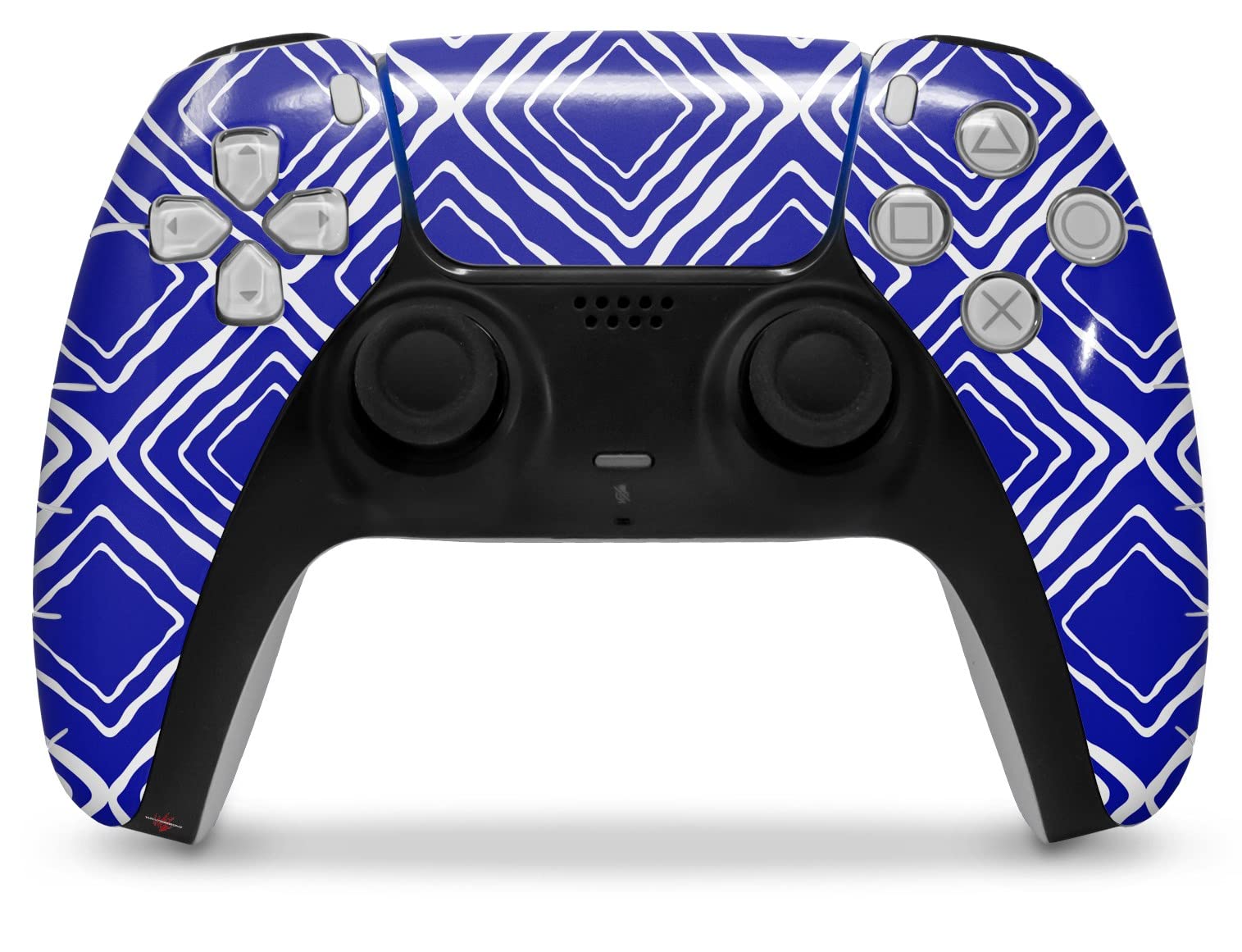WraptorSkinz Skin Wrap compatible with Sony PS5 DualSense Controller Wavey Royal Blue (CONTROLLER NOT INCLUDED)