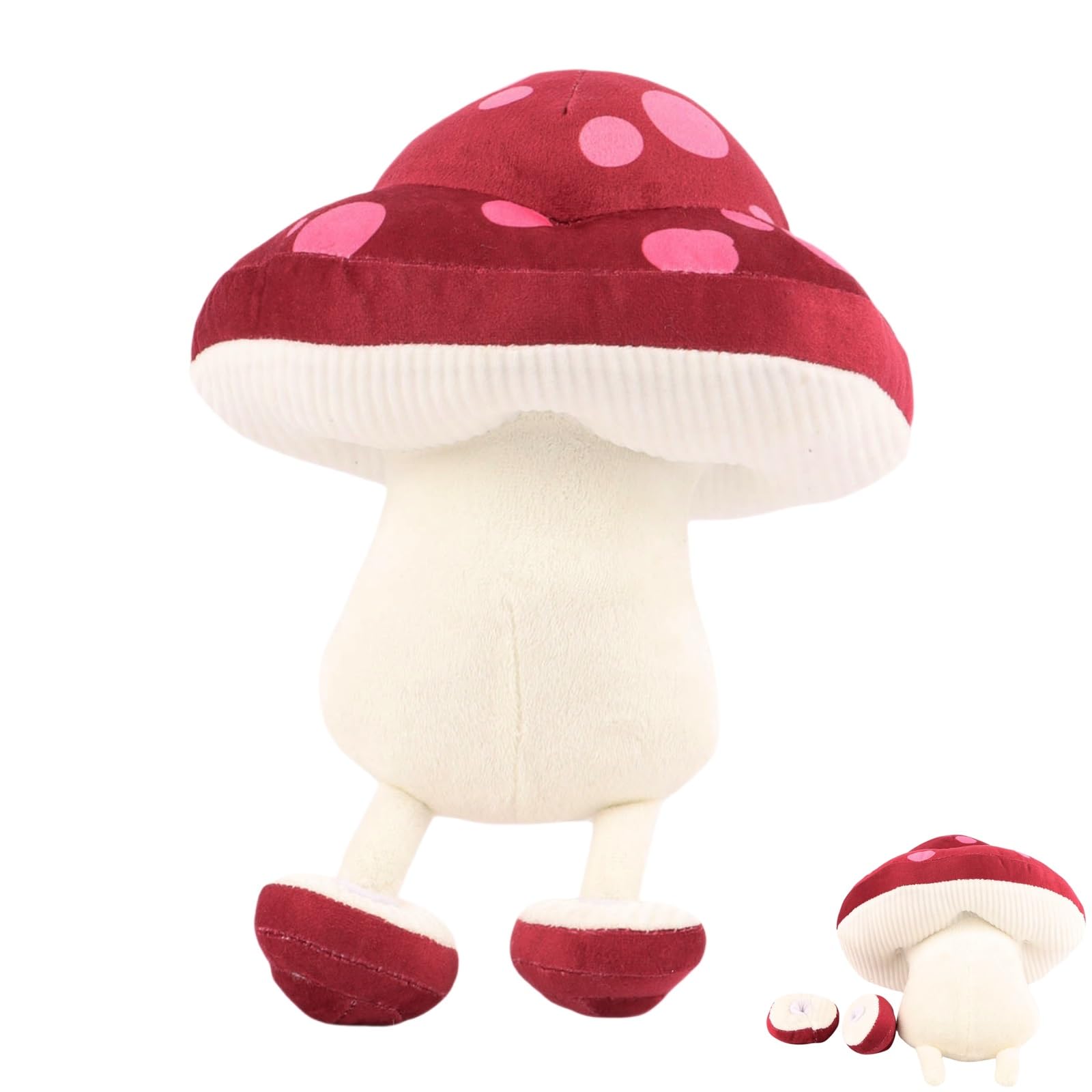 HXLAI 2024 Delicious in Dungeon Plush, 9.8" Walking Mushroom Plushies Toy for Fans Gift, Soft Stuffed Animal Pillow for Home Kids' Bedroom Decor, Birthday Christmas Halloween Choice for Boys Girls