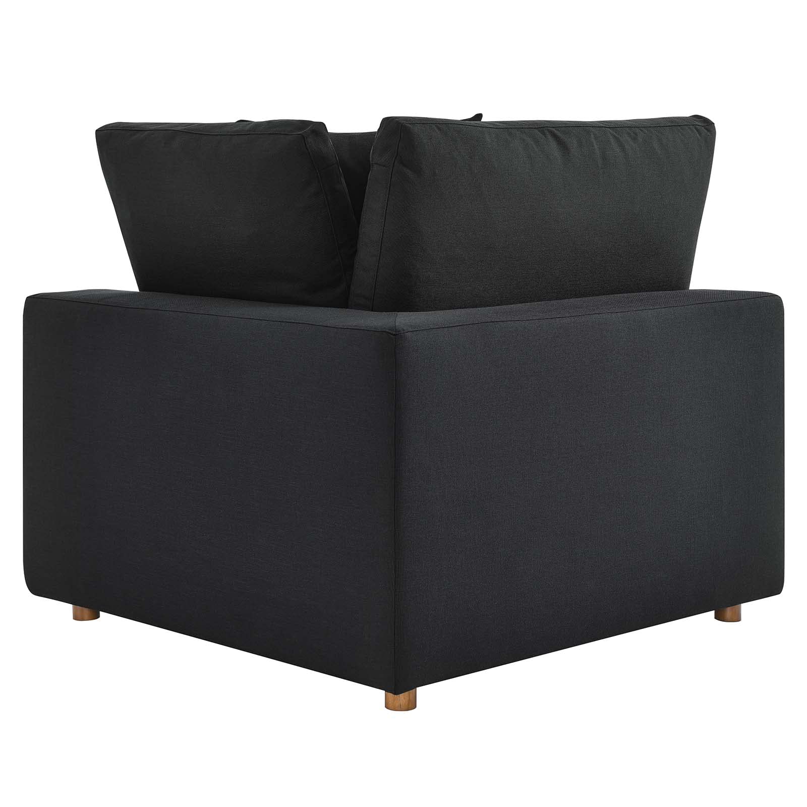 Modway Commix Down Filled Overstuffed 3 Piece Sectional Sofa Set, Armless Chair/Two Corner Chairs, Gray
